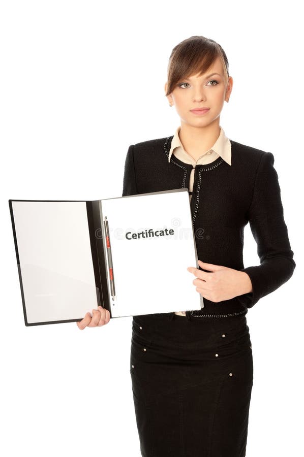 Certificate stock photo. Image of document, holding, blank - 18219740
