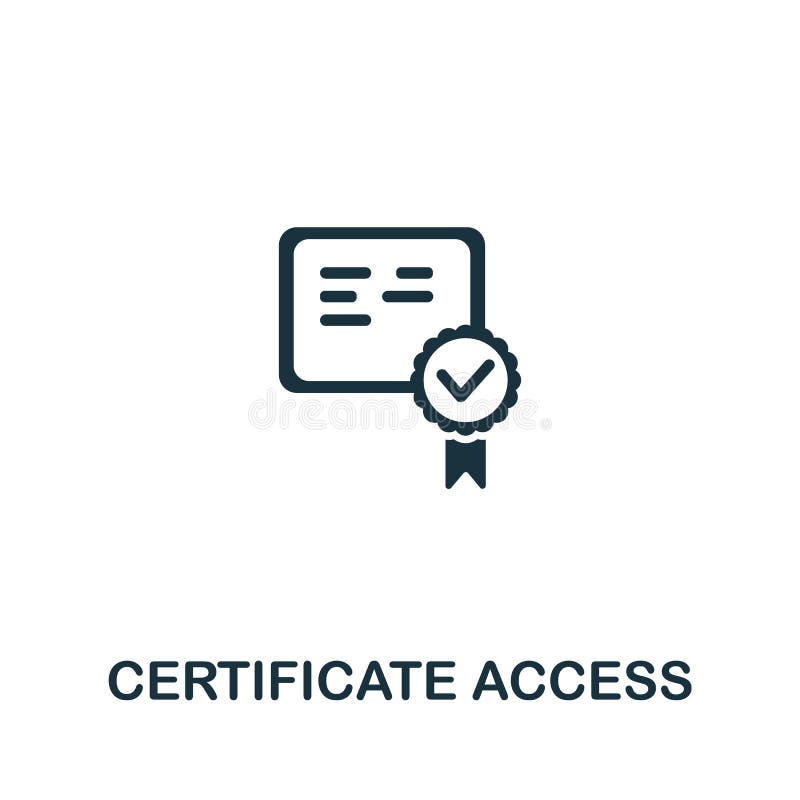 Certificate Access Icon from Seo Collection. Simple Line Certificate ...