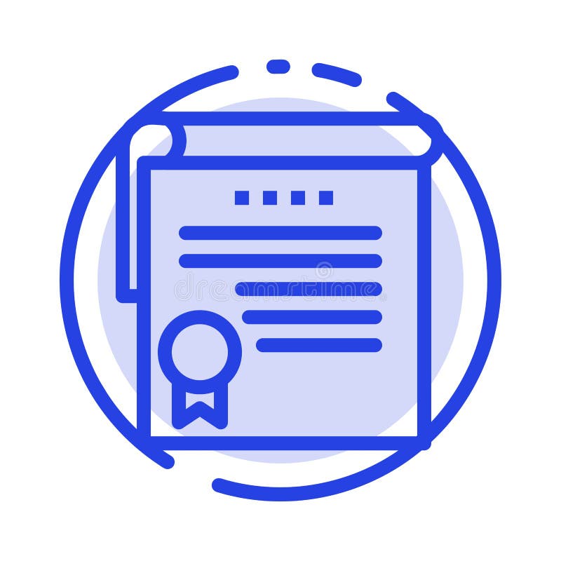 Certificate, Achievement, Degrees, Award Blue Logo Vector Stock Vector ...