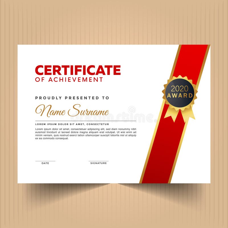 Elegant Certificate Design Template with Geometric Shapes and Elements ...