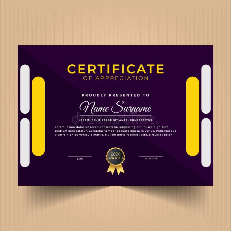 Elegant Certificate Design Template with Geometric Shapes and Elements ...
