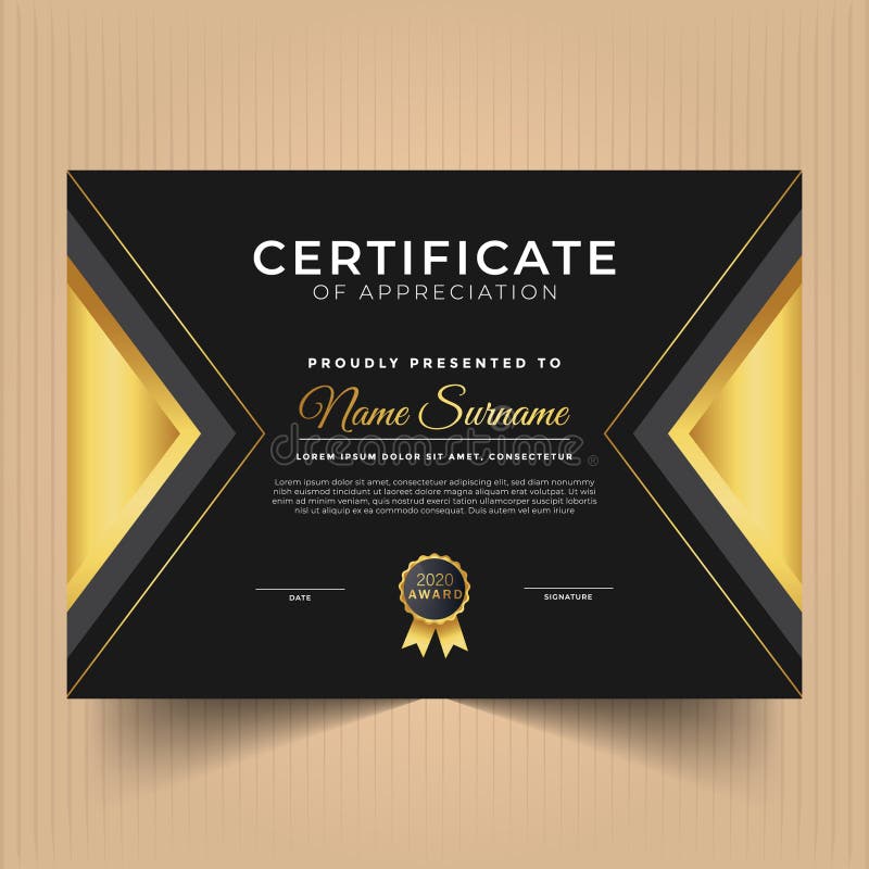 Elegant Certificate Design Template with Geometric Shapes and Elements ...