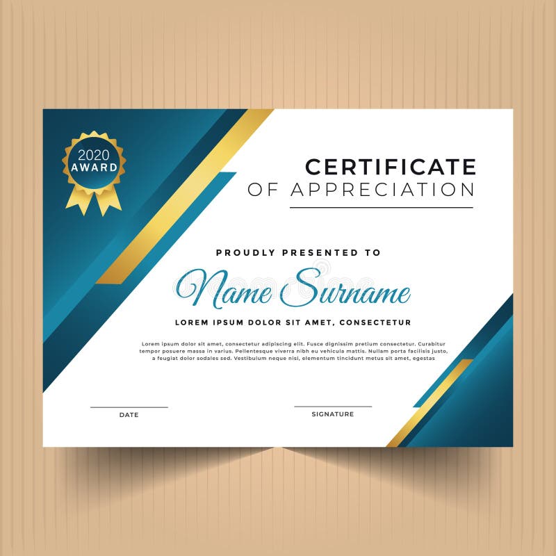 Elegant Certificate Design Template with Geometric Shapes and Elements ...