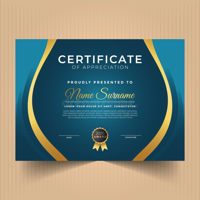 Elegant Certificate Design Template with Geometric Shapes and Elements ...