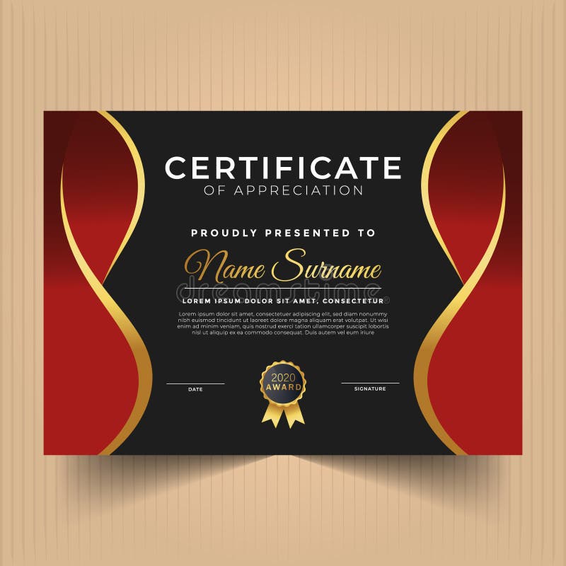 Elegant Certificate Design Template with Geometric Shapes and Elements ...