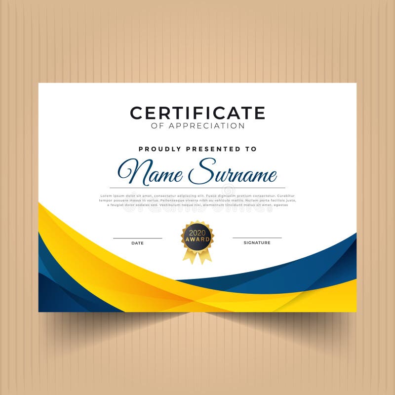 Elegant Certificate Design Template with Geometric Shapes and Elements ...