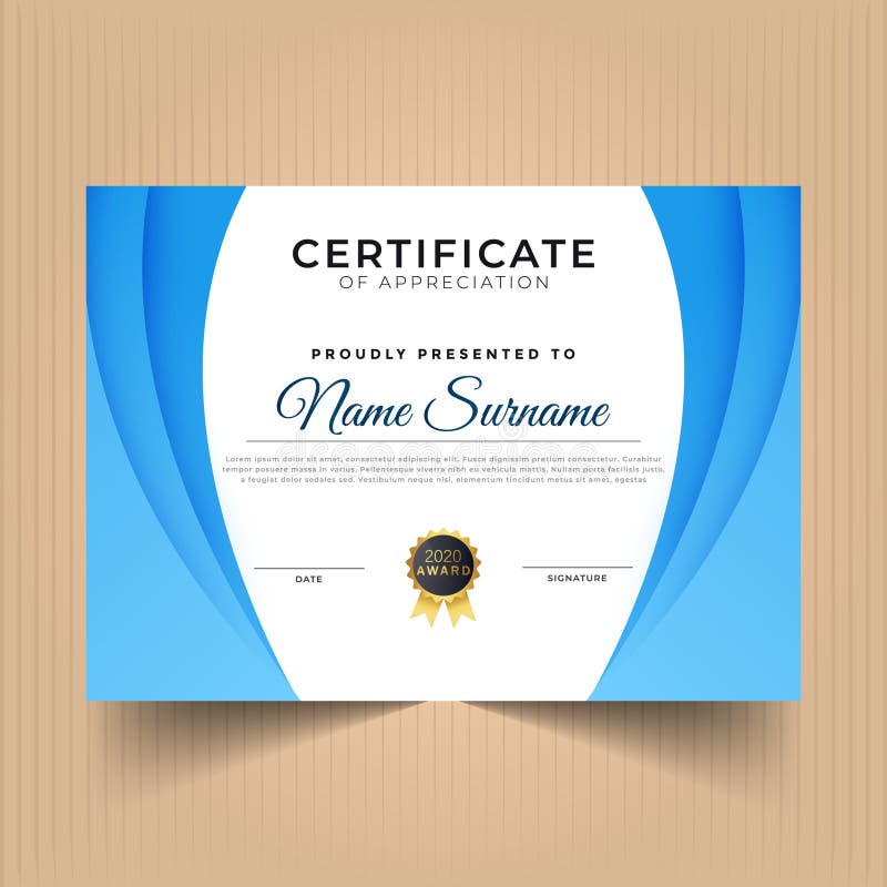 Elegant Certificate Design Template with Geometric Shapes and Elements ...