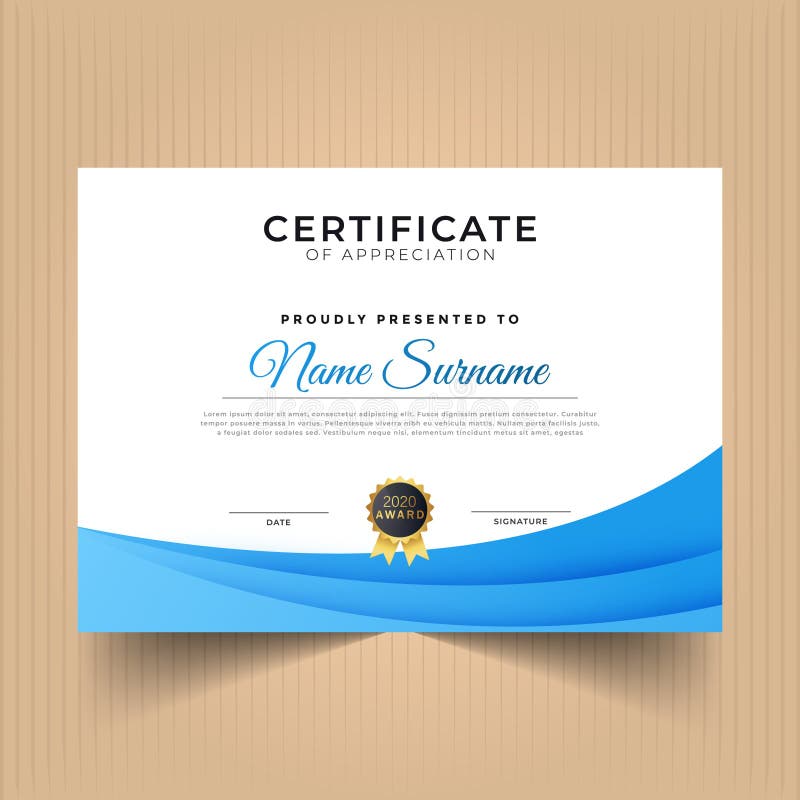 Elegant Certificate Design Template with Geometric Shapes and Elements ...