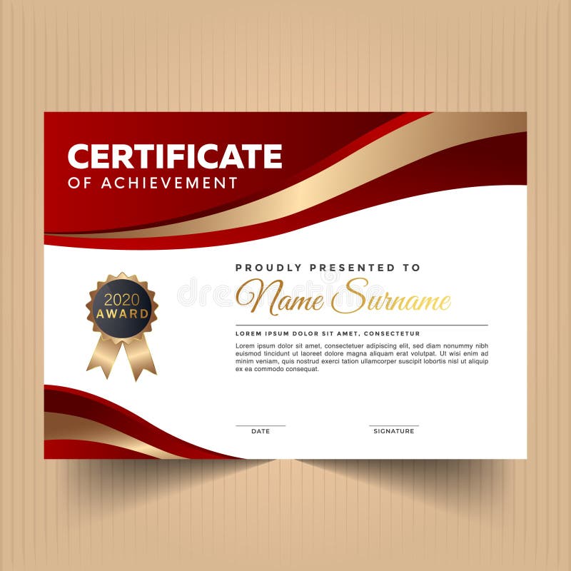 Elegant Certificate Design Template with Geometric Shapes and Elements ...