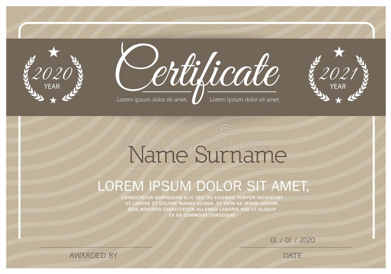 Certificate of Achievement Frame Design Template Stock Vector ...