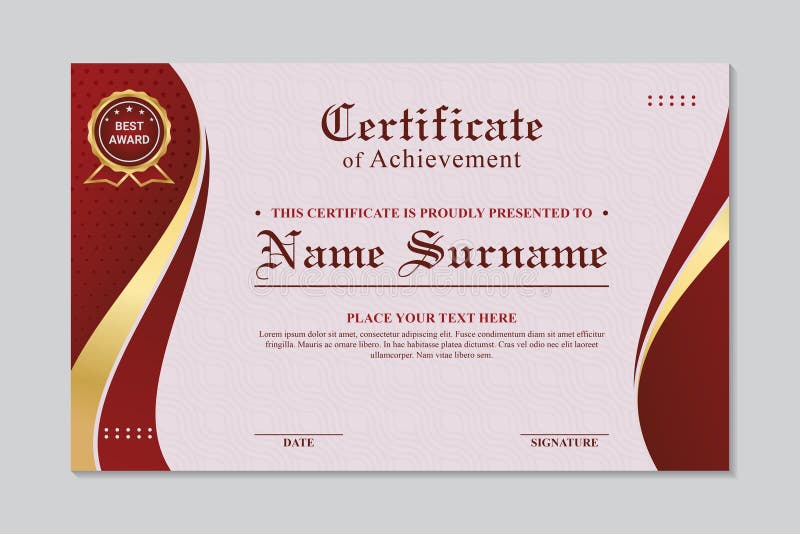 Wave Border Line Certificate Template Stock Illustrations – 2,016 Wave ...