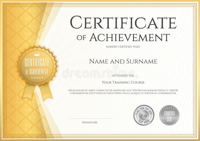 Certificate Achievement Template Certificate Achievement Template
