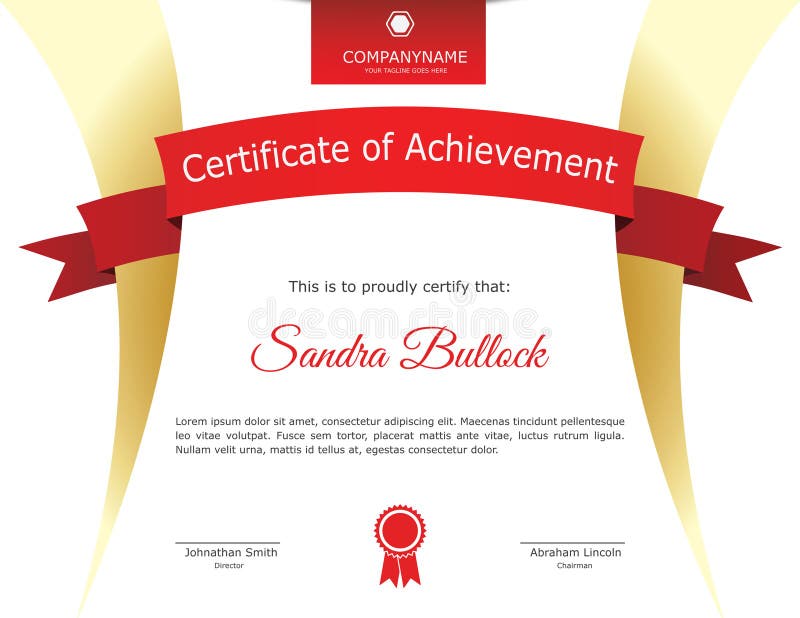 Certificate of Appreciation or Certificate of Achievement Template with ...