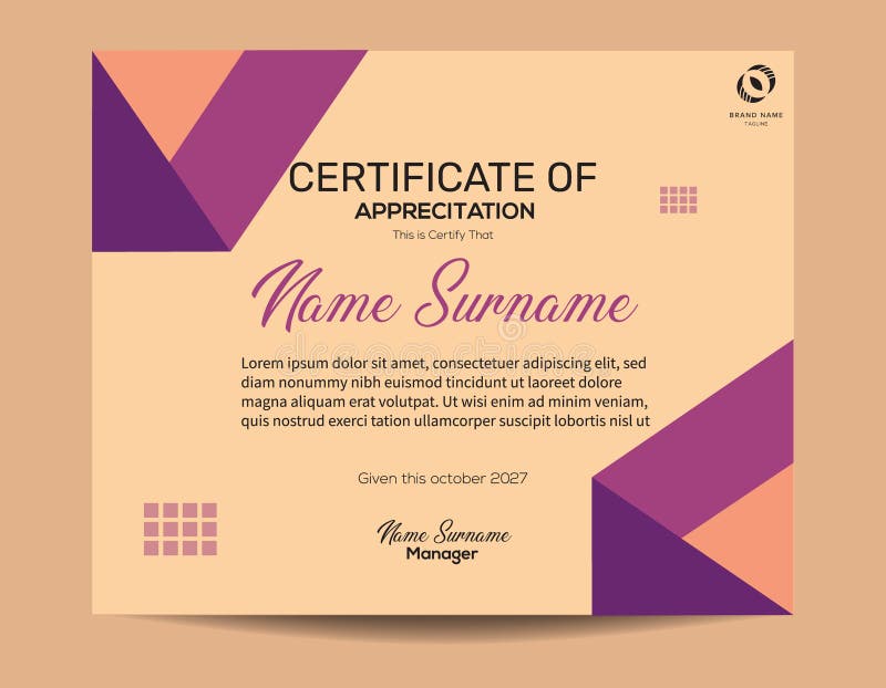 Certificate of Appreciation or Diploma Design Template. Print Ready ...