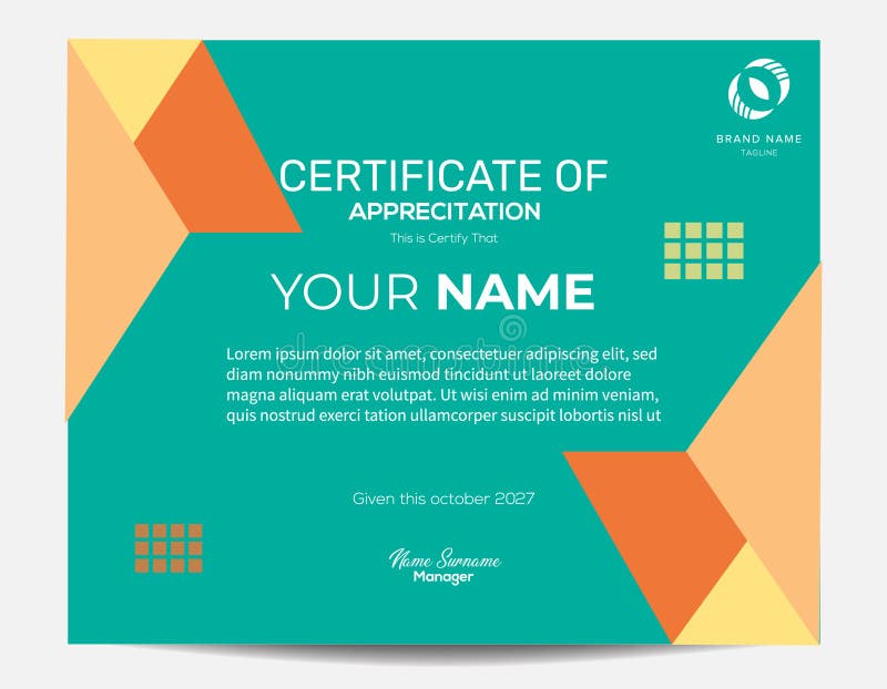Certificate of Appreciation or Diploma Design Template. Print Ready ...