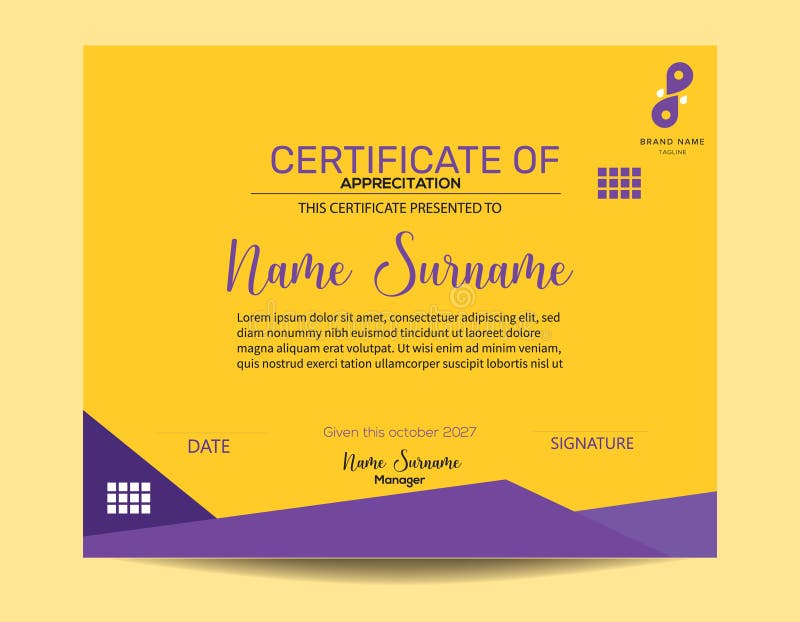 Certificate of Appreciation or Diploma Design Template. Print Ready ...