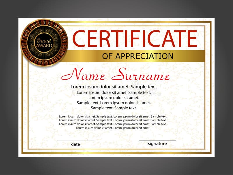 Certificate of Appreciation, Diploma Template. Award Winner. Reward ...