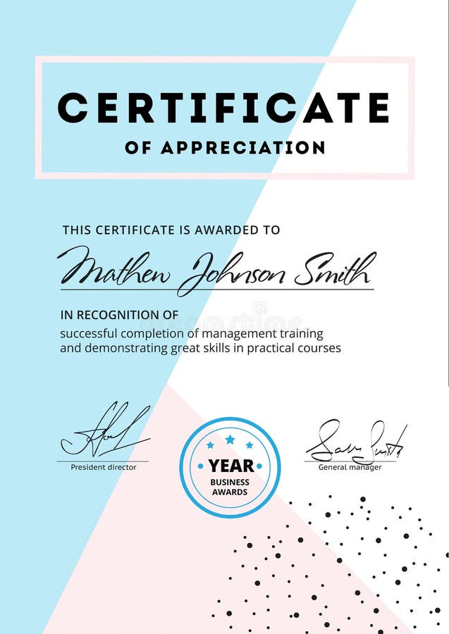 Training Completion Certificate Template Stock Illustrations – 1,853 ...