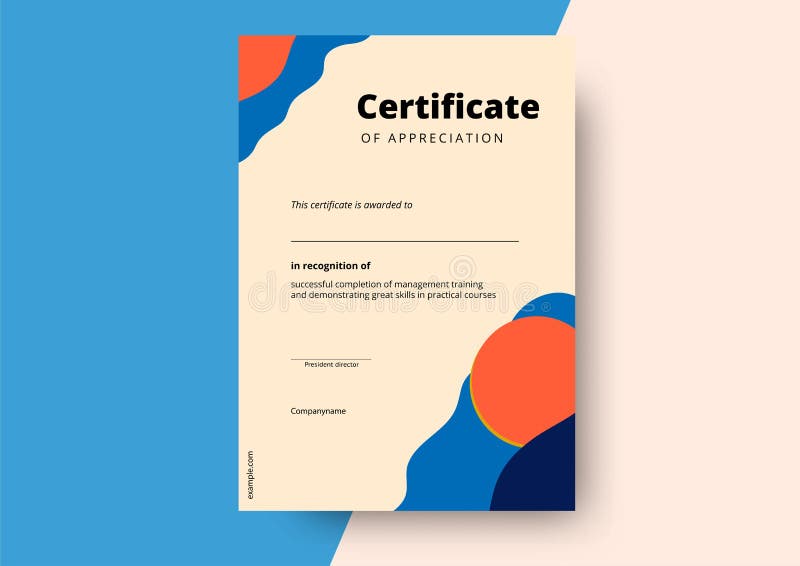 Certificate of Completion Template in Modern Design. Business Di Stock ...