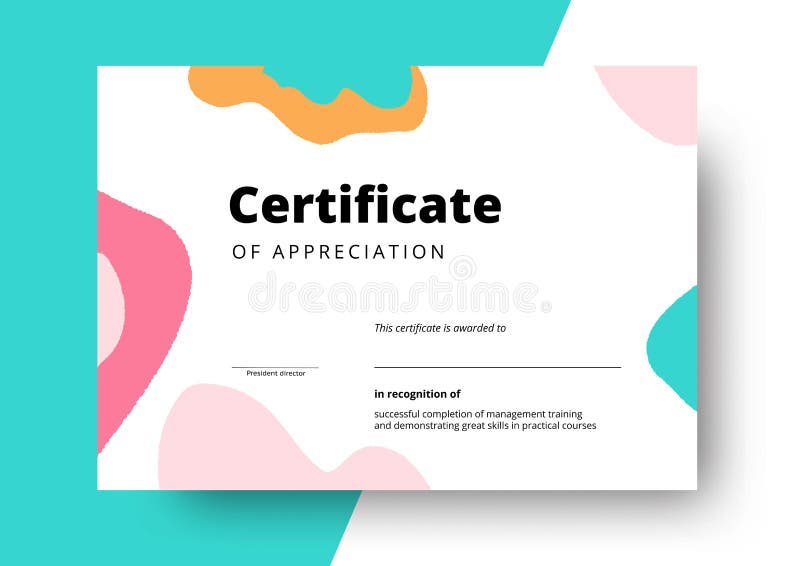 Certificate of Appreciation Template Design. Elegant Business Diploma ...