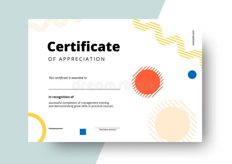Certificate of Appreciation Template Design. Elegant Business Diploma ...