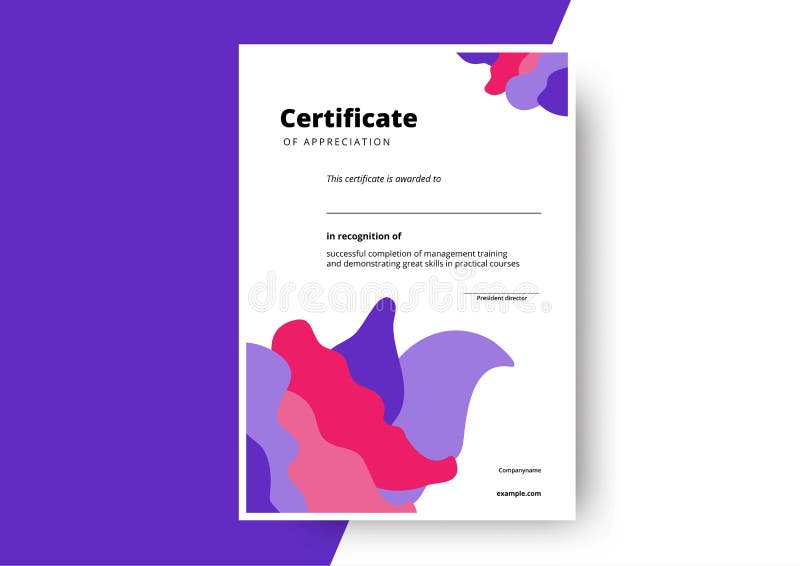 Certificate of Appreciation Template Design. Elegant Business Diploma ...