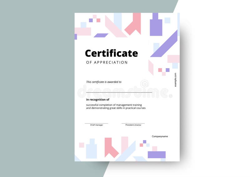 Certificate of Appreciation Template Design. Elegant Business Diploma ...