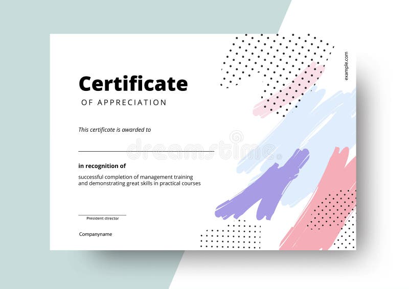 Certificate of Appreciation Template Design. Elegant Business Diploma ...