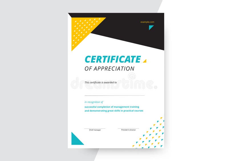 Certificate of Appreciation Template Design. Elegant Business Diploma ...