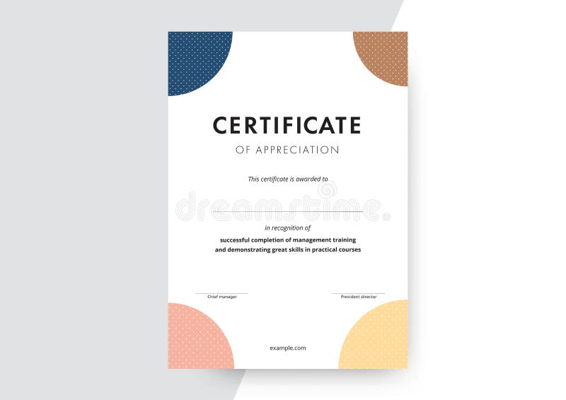Certificate of Appreciation Template Design. Elegant Business Diploma ...