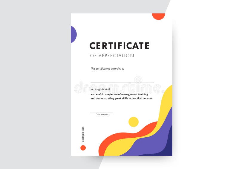 Certificate of Appreciation Template Design. Elegant Business Diploma ...
