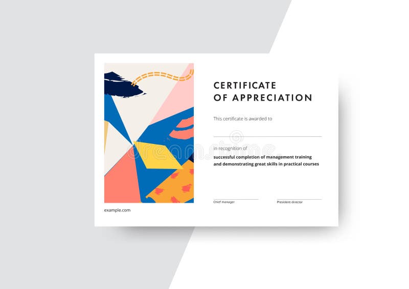 Certificate of Appreciation Template Design. Elegant Business Diploma ...