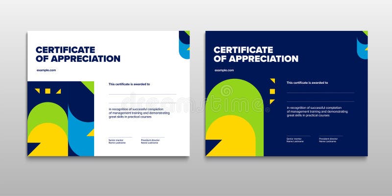 Certificate of Appreciation Template Design. Elegant Business Diploma ...