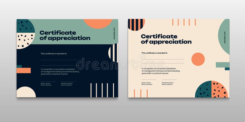 Certificate of Appreciation Template Design. Elegant Business Diploma ...