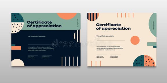 Certificate of Appreciation Template Design. Elegant Business Diploma ...