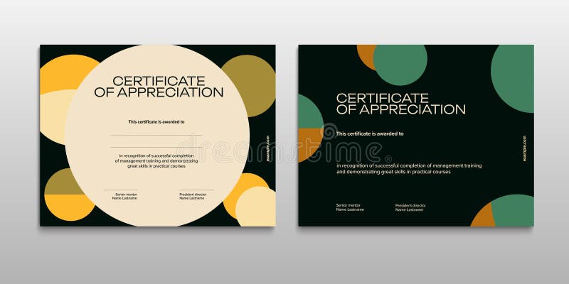 Certificate of Appreciation Template Design. Elegant Business Diploma ...