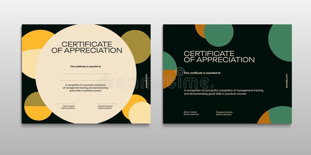 Certificate of Appreciation Template Design. Elegant Business Diploma ...
