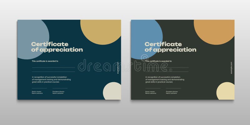 Certificate of Appreciation Template Design. Elegant Business Diploma ...