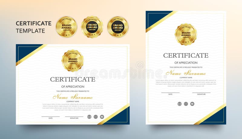 Certificate of Appreciation Template with Luxury and Modern Pattern ...