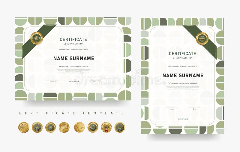 Award Certificate Design Template Vector Stock Illustrations – 57,888 ...