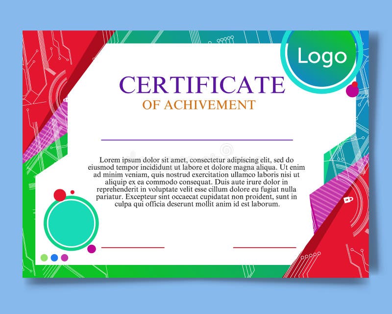 Certificate of Appreciation Template.Trendy Geometric Design. Layered ...