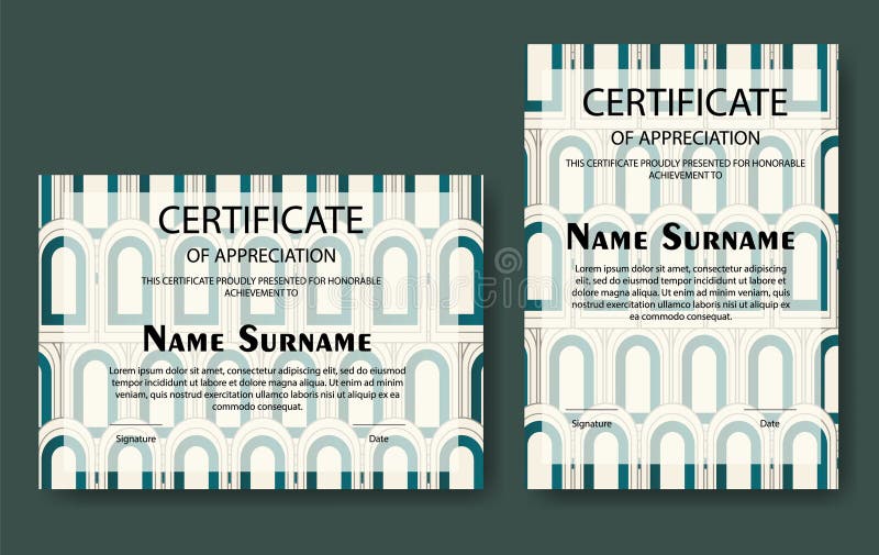 Certificate of Appreciation Templates, Bright Green Color. Modern ...