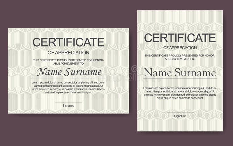 Certificate of Appreciation Templates, Simple Neutral Color. Clean ...
