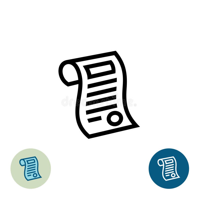 Document outline icon stock vector. Illustration of element - 103291252