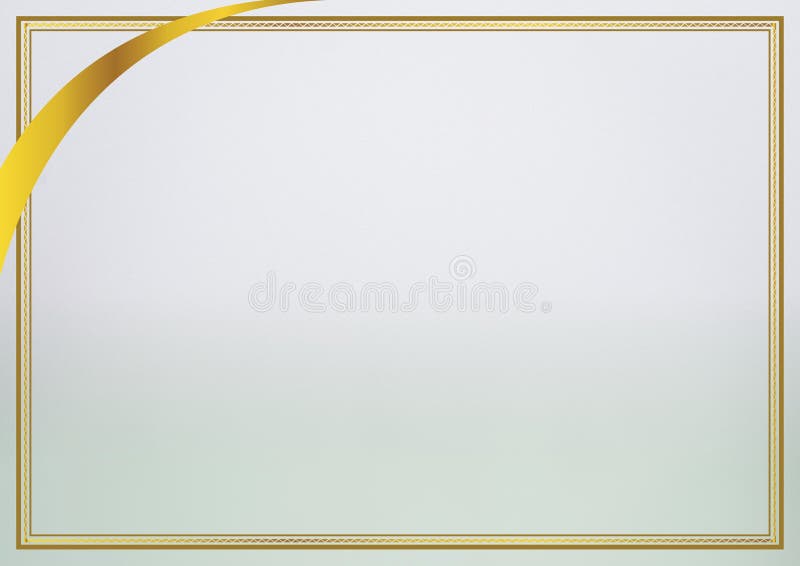 Certificate Border with Grey Gradient Stock Illustration - Illustration ...