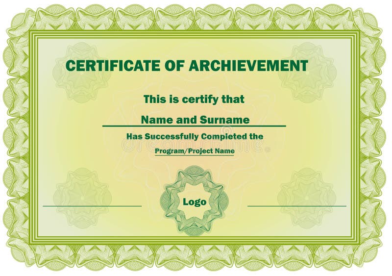 Certificate Border Template Stock Illustration - Illustration of ...