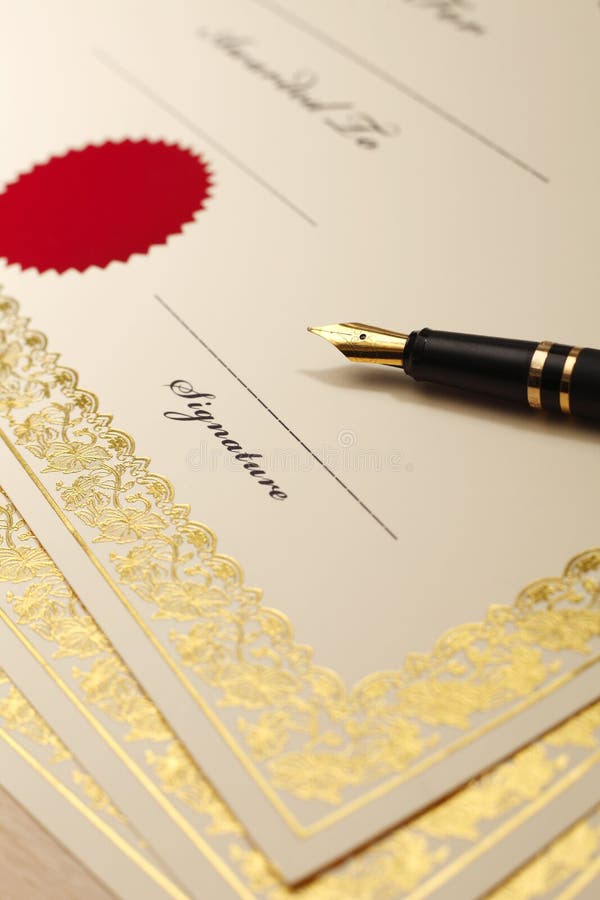 Certificate stock image. Image of graduation, achievement - 48878059