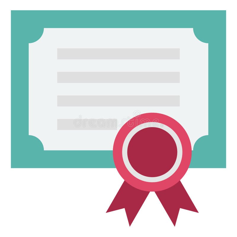 Certificate Color Vector Icon Fully Editable Stock Vector ...