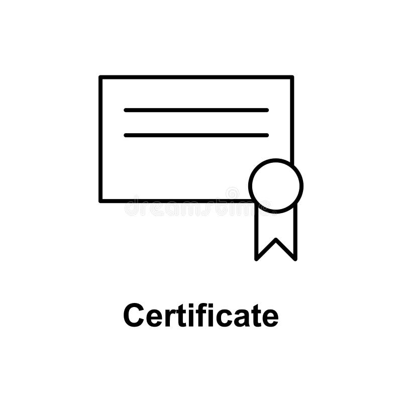 Certificate of Completion Neon Icon. Simple Thin Line, Outline Vector ...