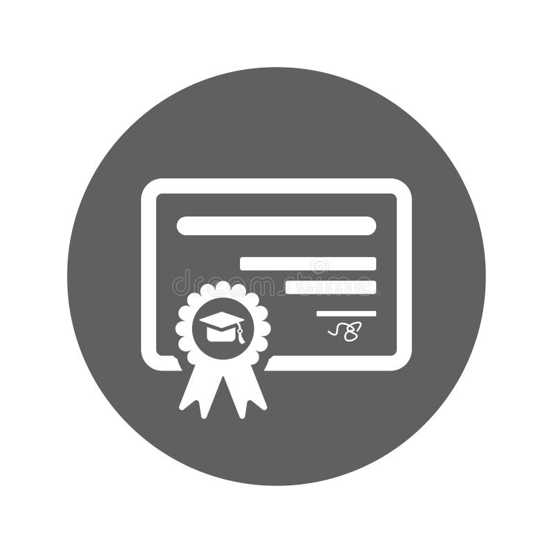 Certificate, Degree, Diploma Icon. Gray Vector Graphics Stock Vector ...